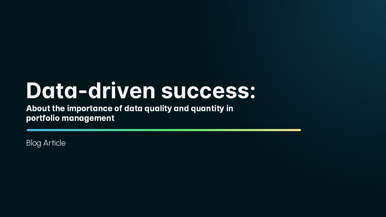 Data-driven success: About the importance of data quality and quantity in portfolio management